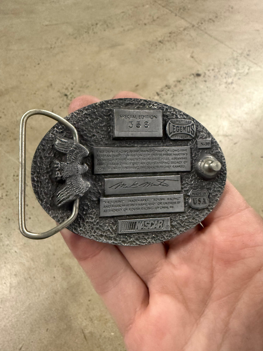 Vintage Mark Martin Valvoline Nascar Belt Buckle – VintageZac